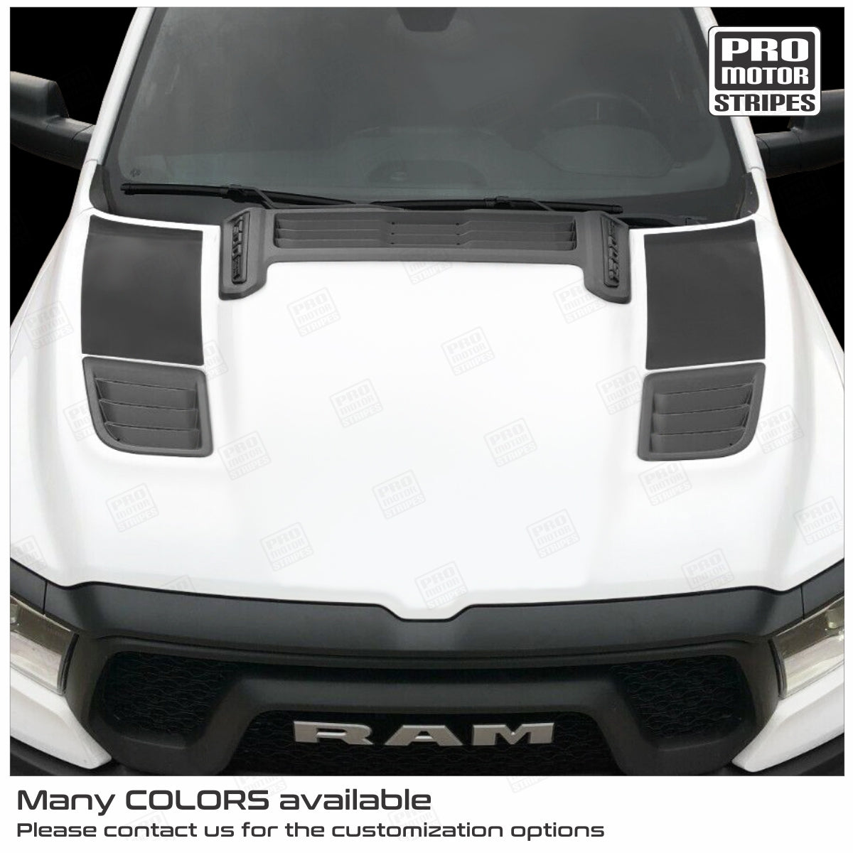 Dodge RAM 1500 Rebel 2019-2024 Hood Side Accent Decals 126172993518 ...
