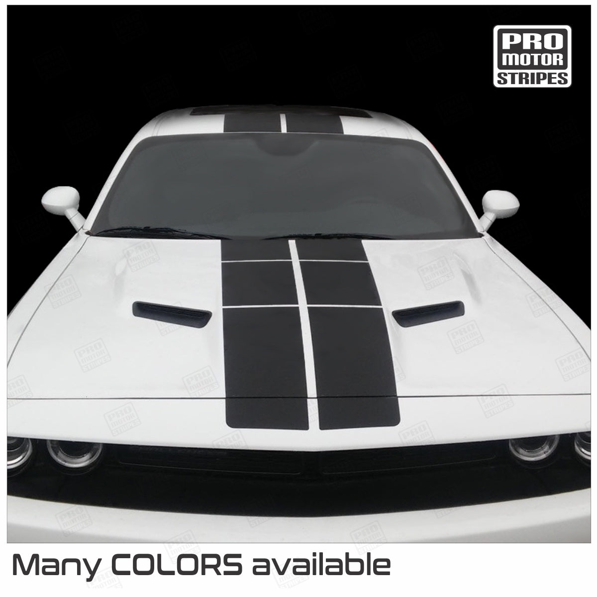 Dodge Challenger 2008-2023 Pulse Rally Top Strobe Stripes Decals ...