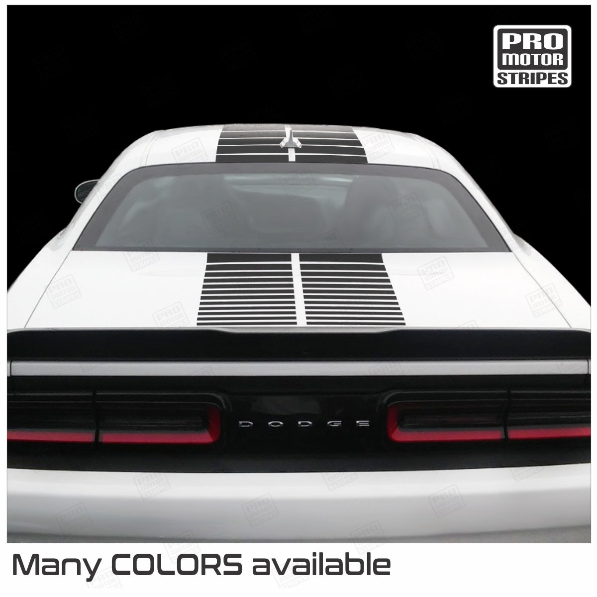 Dodge Challenger 2008-2023 Pulse Rally Top Strobe Stripes Decals ...