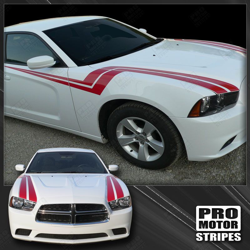 Dodge Charger 2011-2014 Fender to Side Thunderbolt Hash Stripes 122551 ...