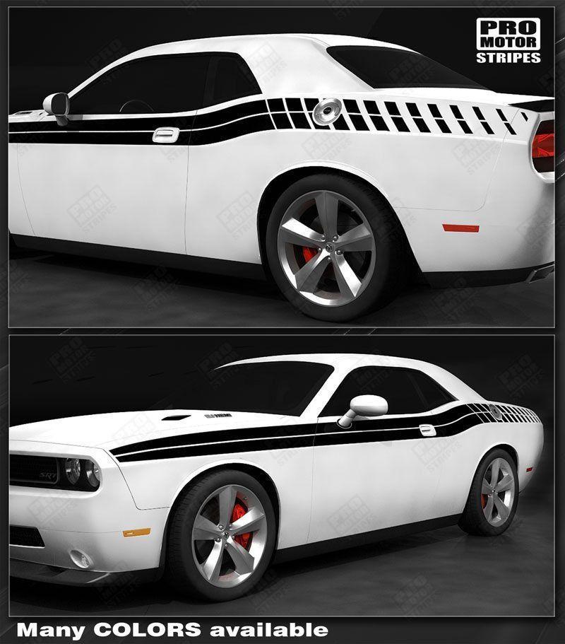 Dodge Challenger 2008-2023 Double Side & Strobe Stripes 132229426696 ...