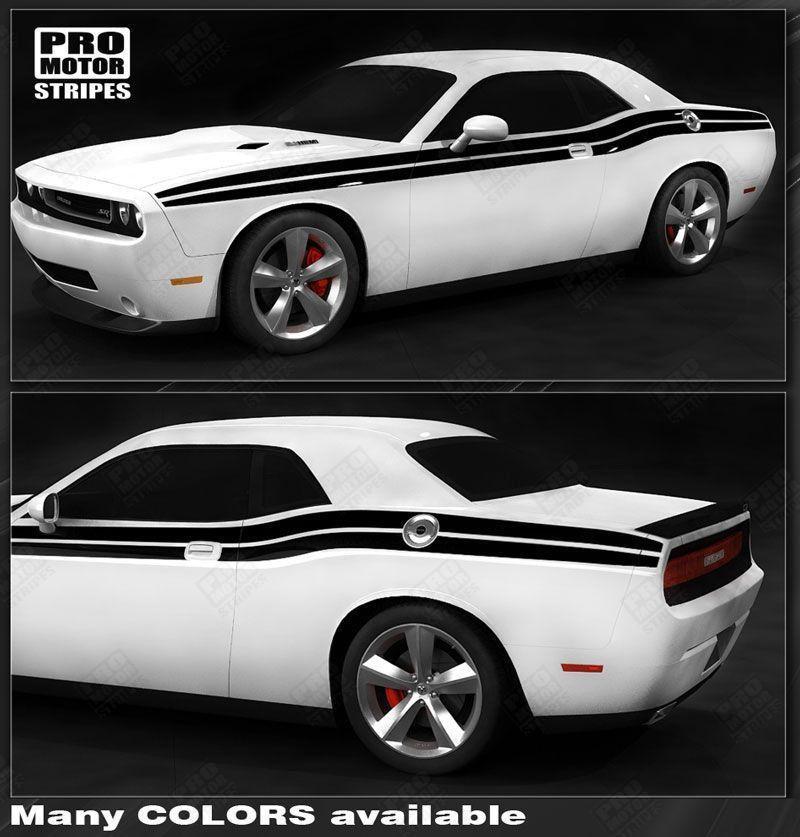 Dodge Challenger 2008-2023 Full Length Side Double Stripes 13222942670 ...