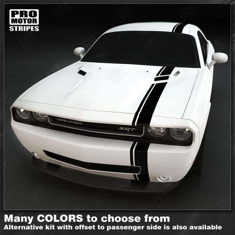 Dodge Challenger 2008-2023 Over-The-Top Offset Stripes 122551586599 ...