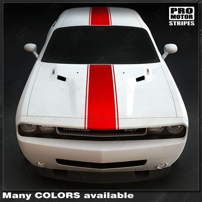 Dodge Challenger White Red Stripes