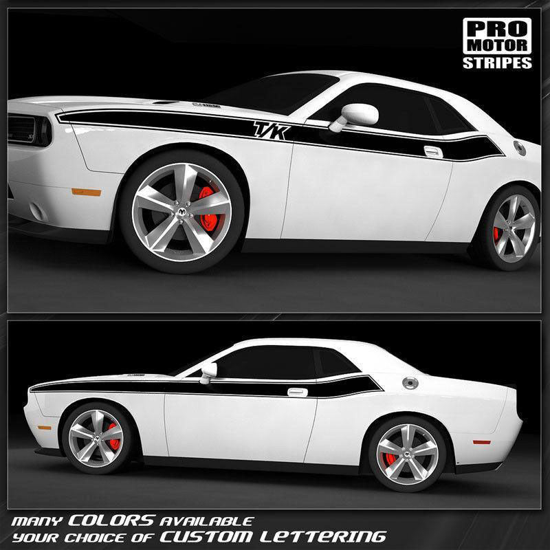 Dodge Challenger 2008-2023 Side Stripes T/A Style Decals 132229426705 ...