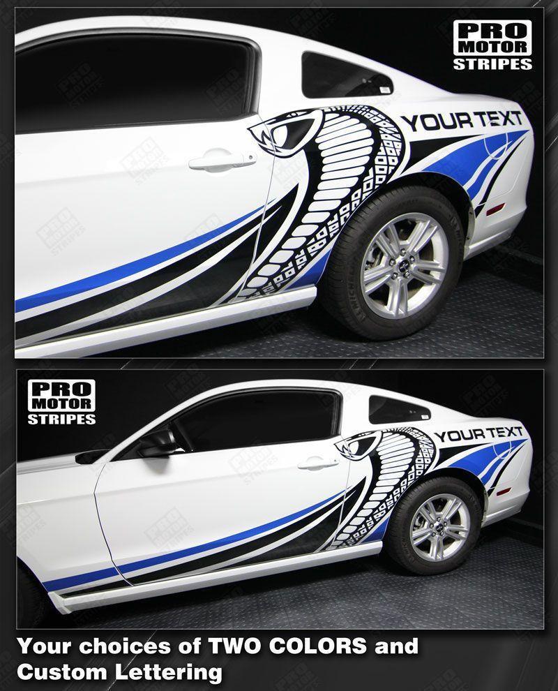 Ford Mustang 2005-2014 Cobra Style Multi-Color Side Stripes Decal 1322 ...