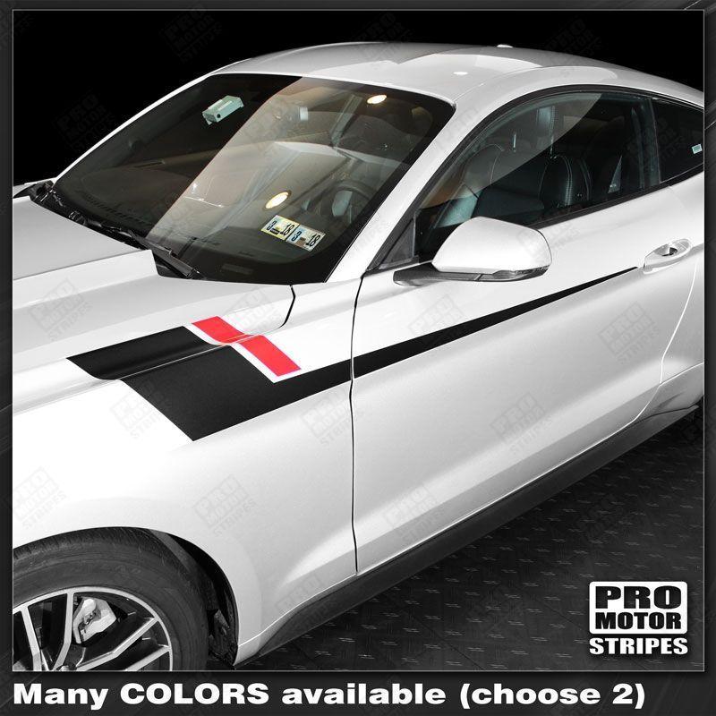 Ford Mustang 2005-2023 Duo Color Side Accent Stripes 132361470920 | Pro ...