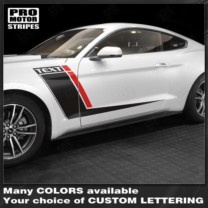 Ford Mustang 2015-2023 Duo Color Side Accent Stripes RSH2 132357680855 ...