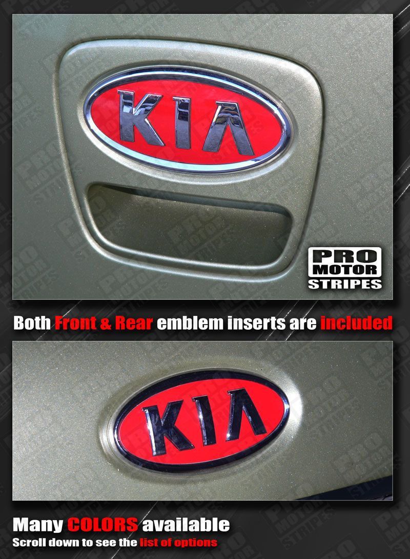 Kia SOUL 2008-2020 Front & Rear Emblem Accent Overlay Decals 152588457 ...