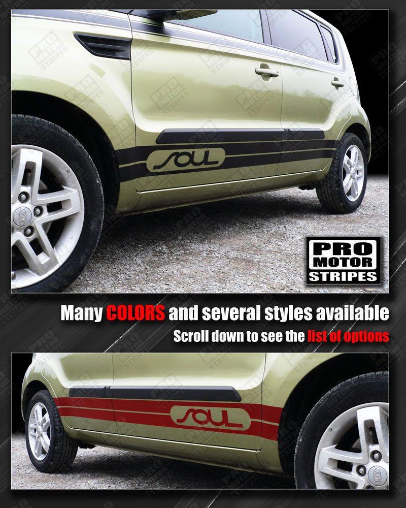 Kia SOUL 2008-2019 Rocker Panel Side Sport Stripes 122551591315 | Pro ...