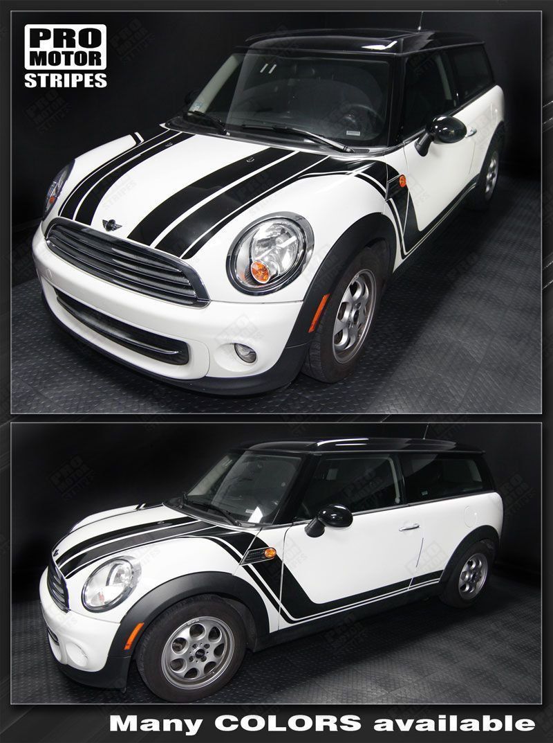Mini Cooper 2008-2014 Clubman Hood & Side Rocker Stripes 122551585432 ...